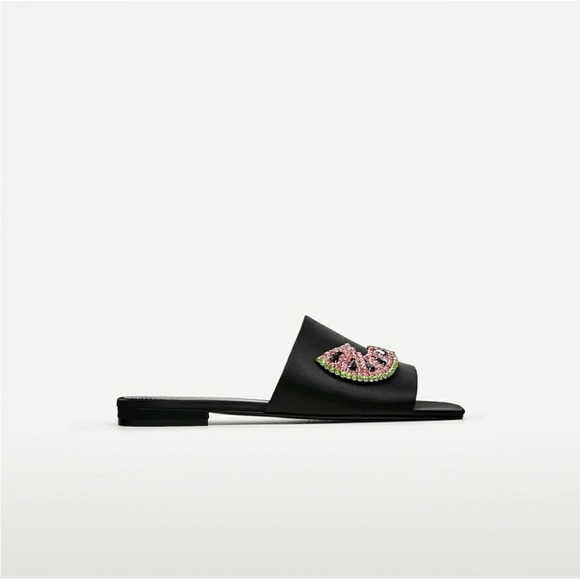Zara | Shoes | Zara Black Slides | Poshmark